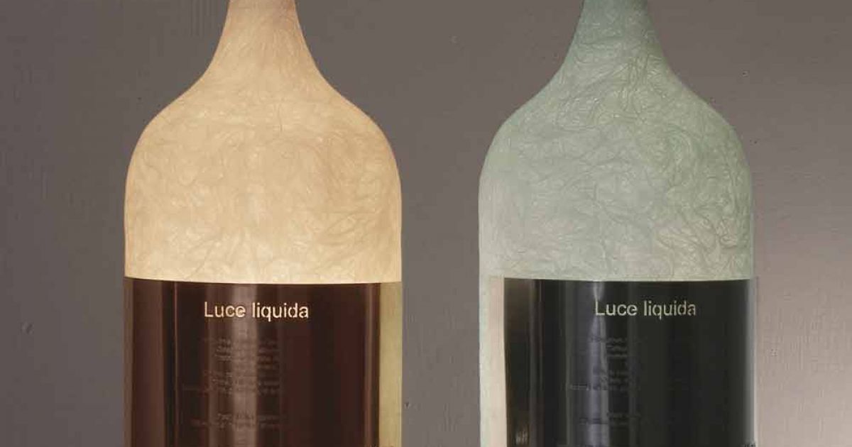 Tafellamp In-es.artdesign Liquid Light1 in gekleurde nebulite