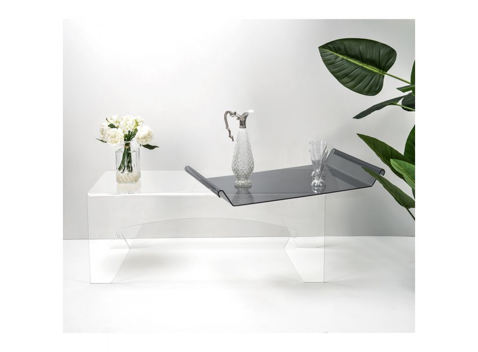 Salontafel voor de moderne woonkamer in plexiglas met dienblad