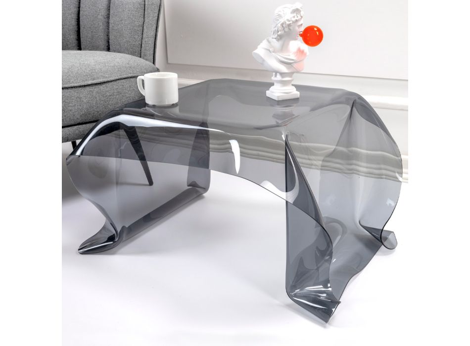 Salontafel van handgedrapeerd plexiglas