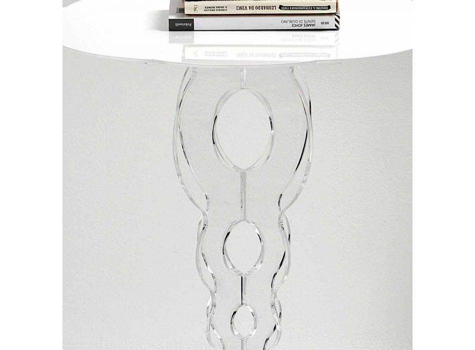 witte ronde tafel 50cm diameter modern design Janis, made in Italy