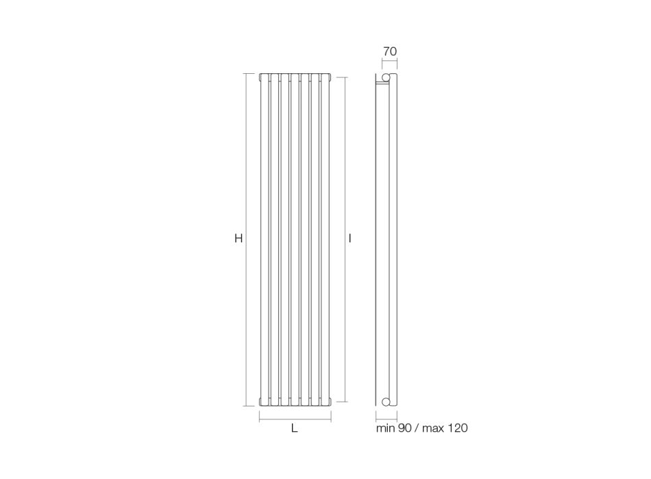 Hydraulische radiator met horizontale collectoren